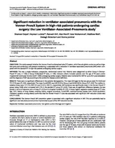 Significant reduction in ventilator-associated pneumonia with the ...